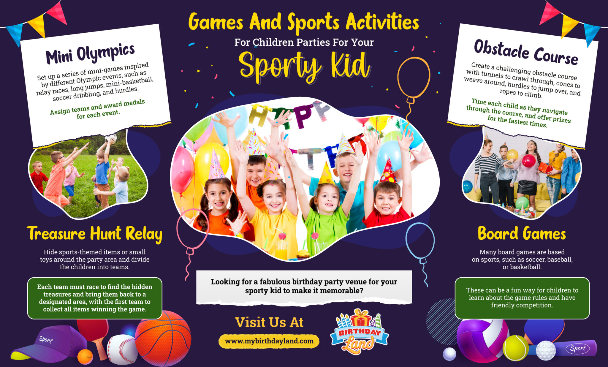 Games and Sports Activities for Children Parties For Your Sporty Kid ...